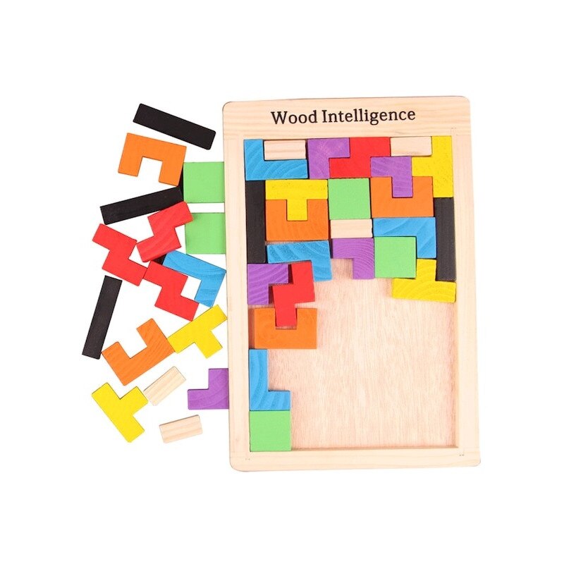 Fából készült puzzle, orosz blokk, 45 darab, JH8 - eMAG.hu