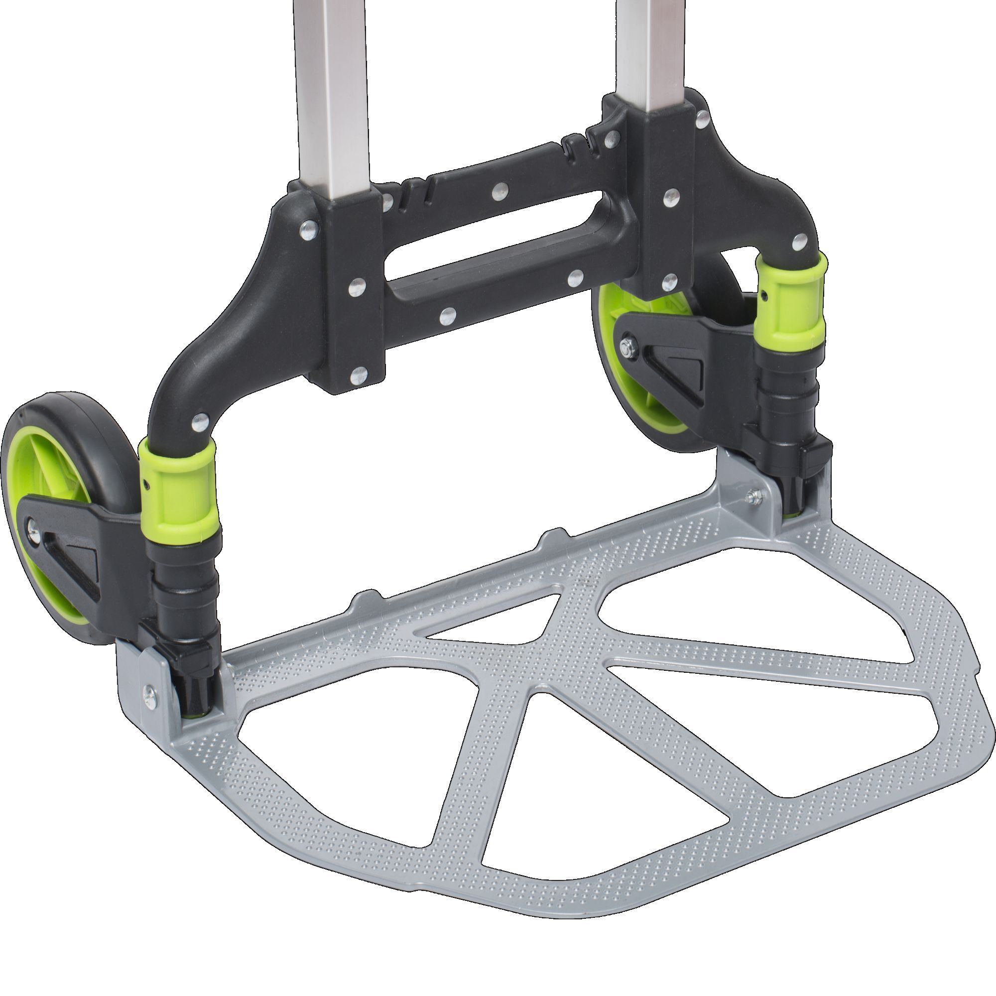 Carut din aluminiu,pliabil cu roti,inaltime reglabila,marfa,tip liza ...