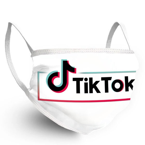 Маска за многократна употреба с многослоен филтър WildArt, Tik Tok Logo ...