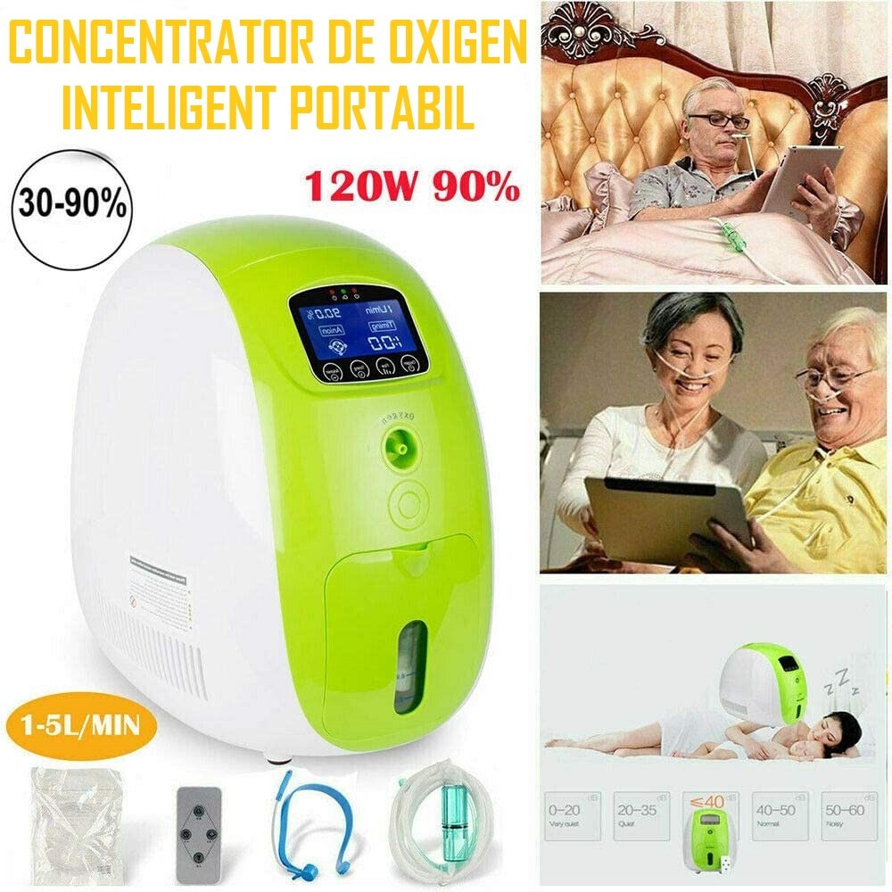 Concentrator de Oxigen Portabil, Capacitate 5L, cu Atomizor COZING-OX01 ...