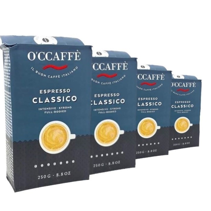 Pachet cafea macinata O'CCAFFE Espresso Classico, 4 x 250 g - eMAG.ro