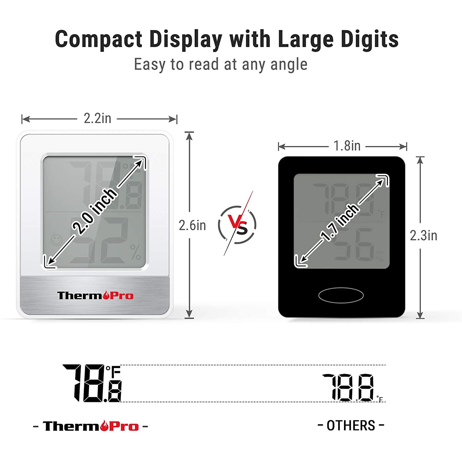 Termometru si higrometru de camera ThermoPro TP-49 RoPro, indicator comfort, citire 10s, 3 ...