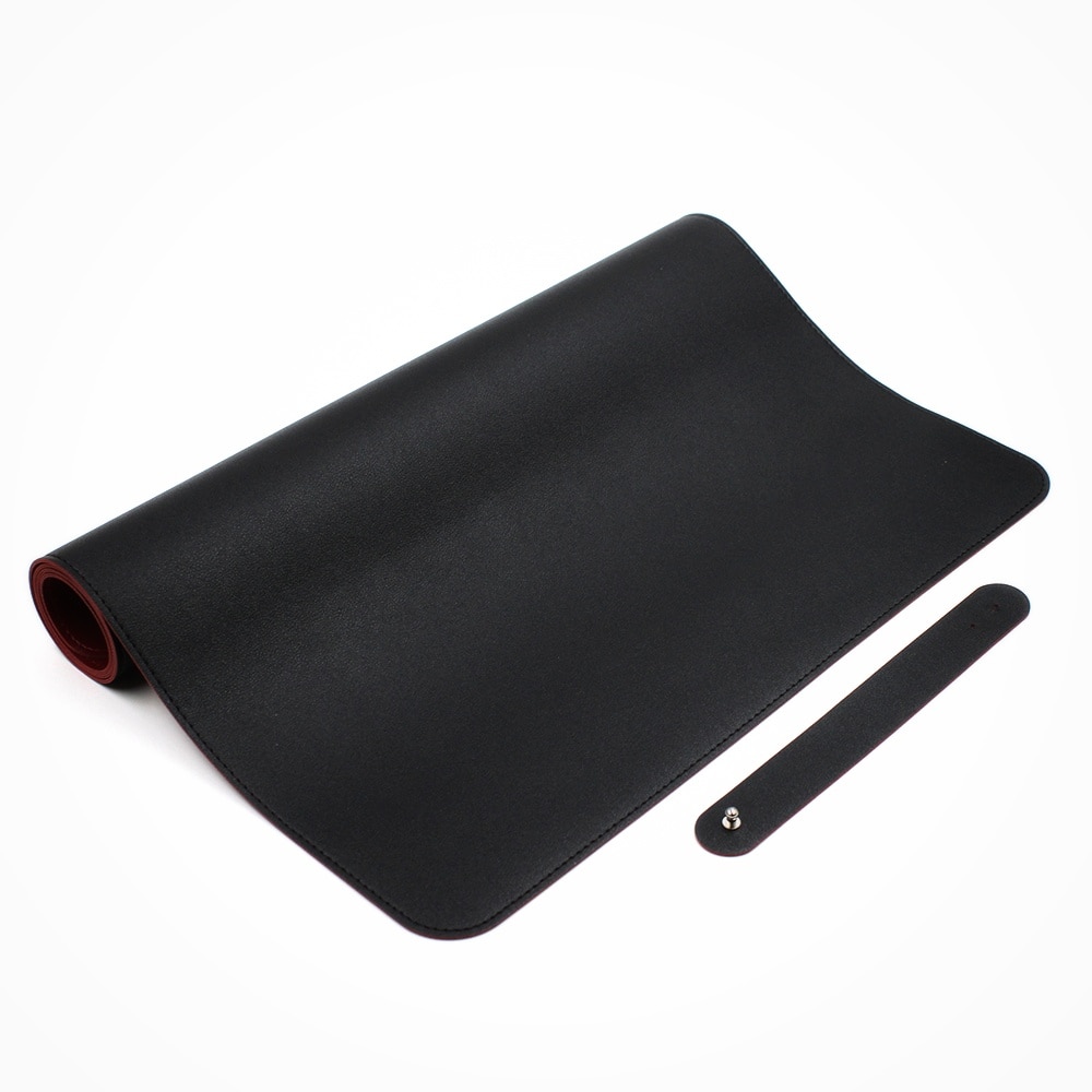 Mapa birou din piele Pu, pentru protectie birou, cu doua fete, Negru ...