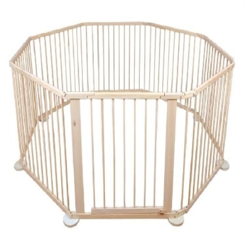 Tarc de joaca octogonal (7+1) din lemn pentru copii si bebelusi - eMAG.ro