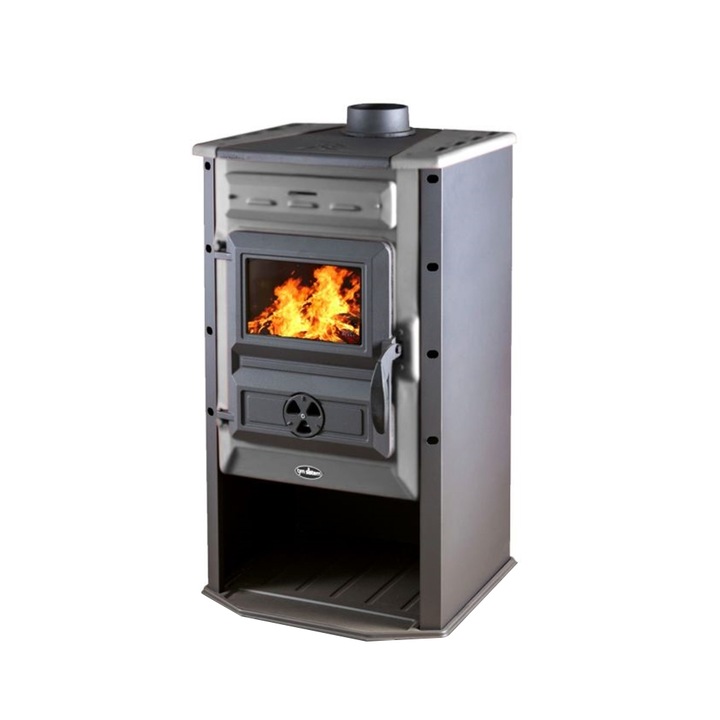 Soba pe lemne, Legno Sole, tip semineu, din otel negru, 7.7 kw - eMAG.ro