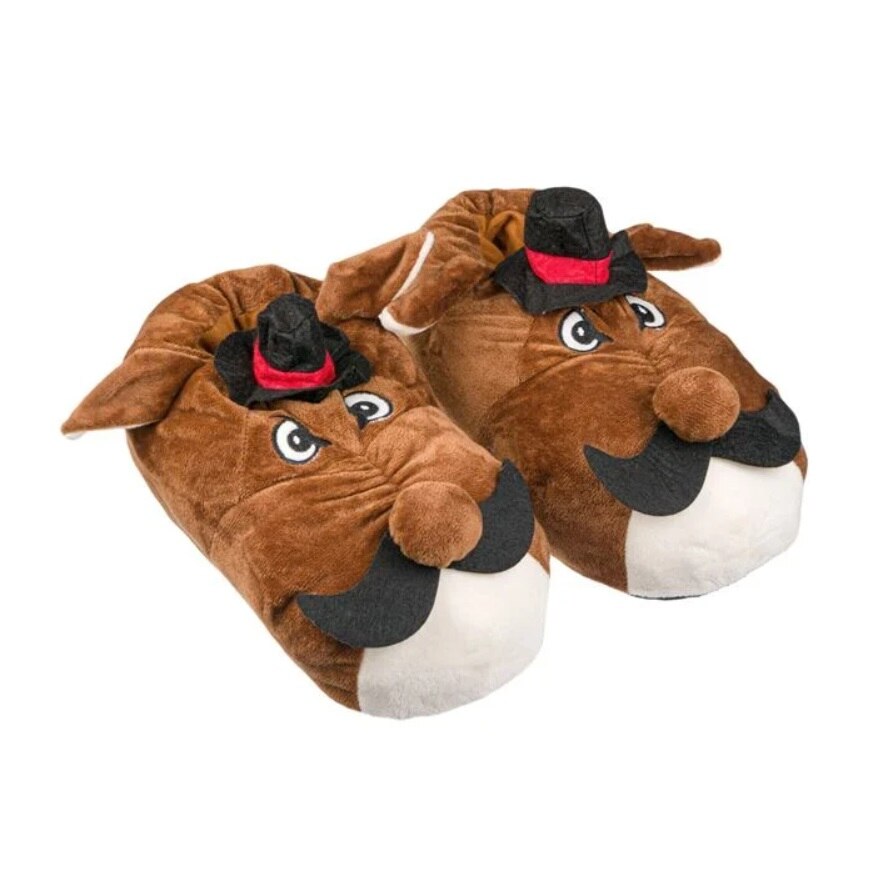 Botosi de casa cu design catel cu mustata din plus maro, Mr Moustache ...