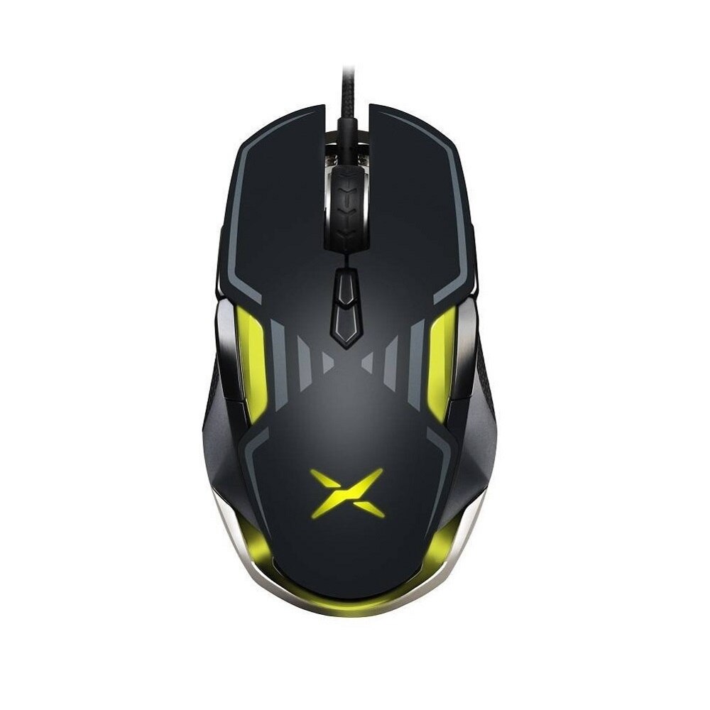 Mouse gaming Delux M628BU cu fir, RGB, 16000 DPI, 9 Butoane ...