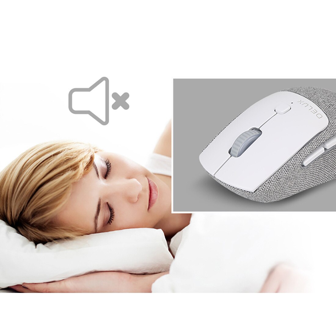 Mouse cu cablu Delux M520gx, 800-2400 DPI, Alb - eMAG.ro