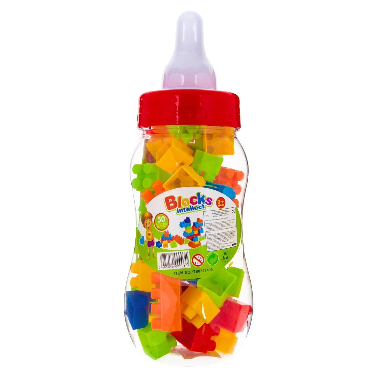 Set 50 cuburi colorate pentru copii, Lioness, 9 x 27 cm - eMAG.ro