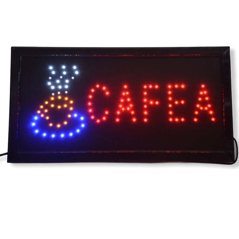 Светлинна реклама с LED - Кафе, 25 х 48 см - eMAG.bg