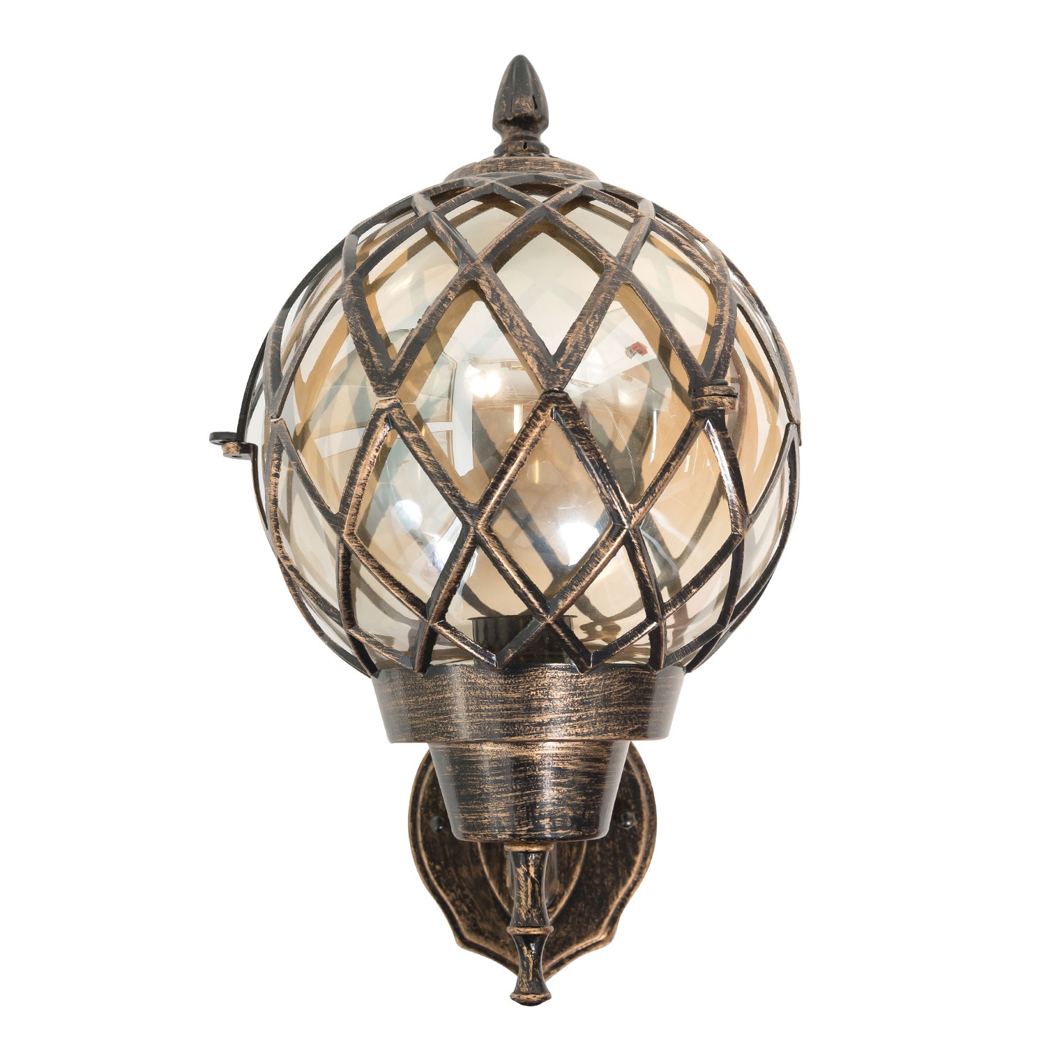 Aplica de exterior, Iluminat Gradina, 1 X E27, 60W, Maro, IP44 - eMAG.ro
