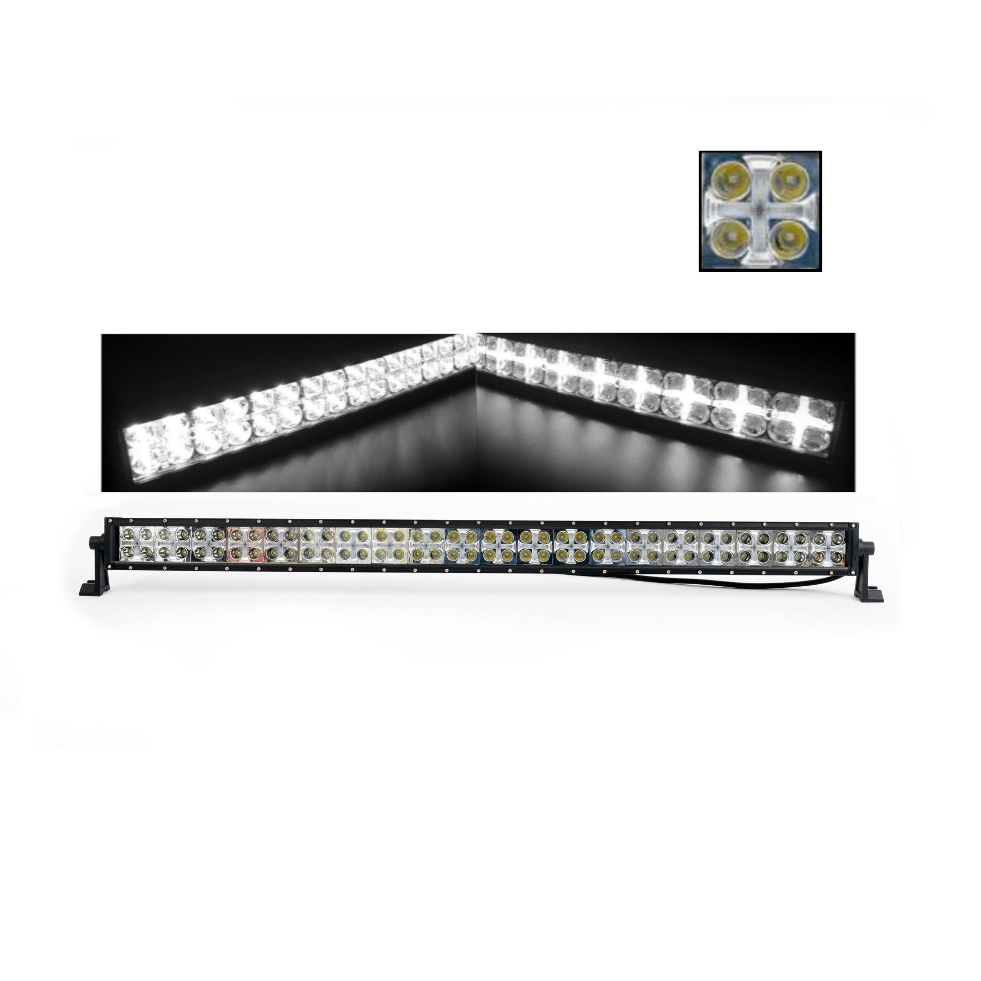 LED Bar Flexzon ,Cross DRL, 100cm, 12V-24V, Spot Beam, 80 Leduri, 10 200 lumen, 240W - eMAG.ro