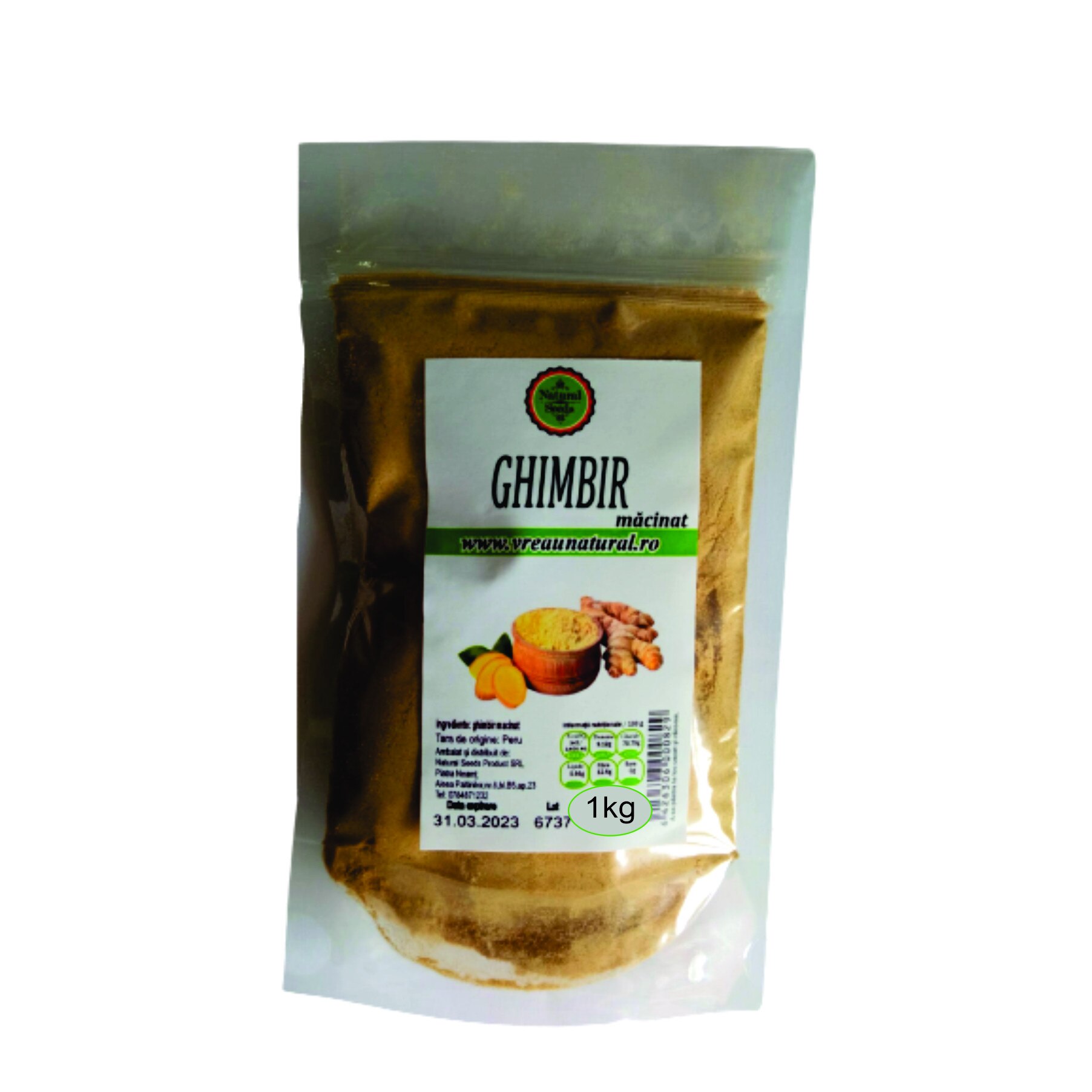 Ghimbir pudra, Natural Seeds Produt, 1Kg - eMAG.ro
