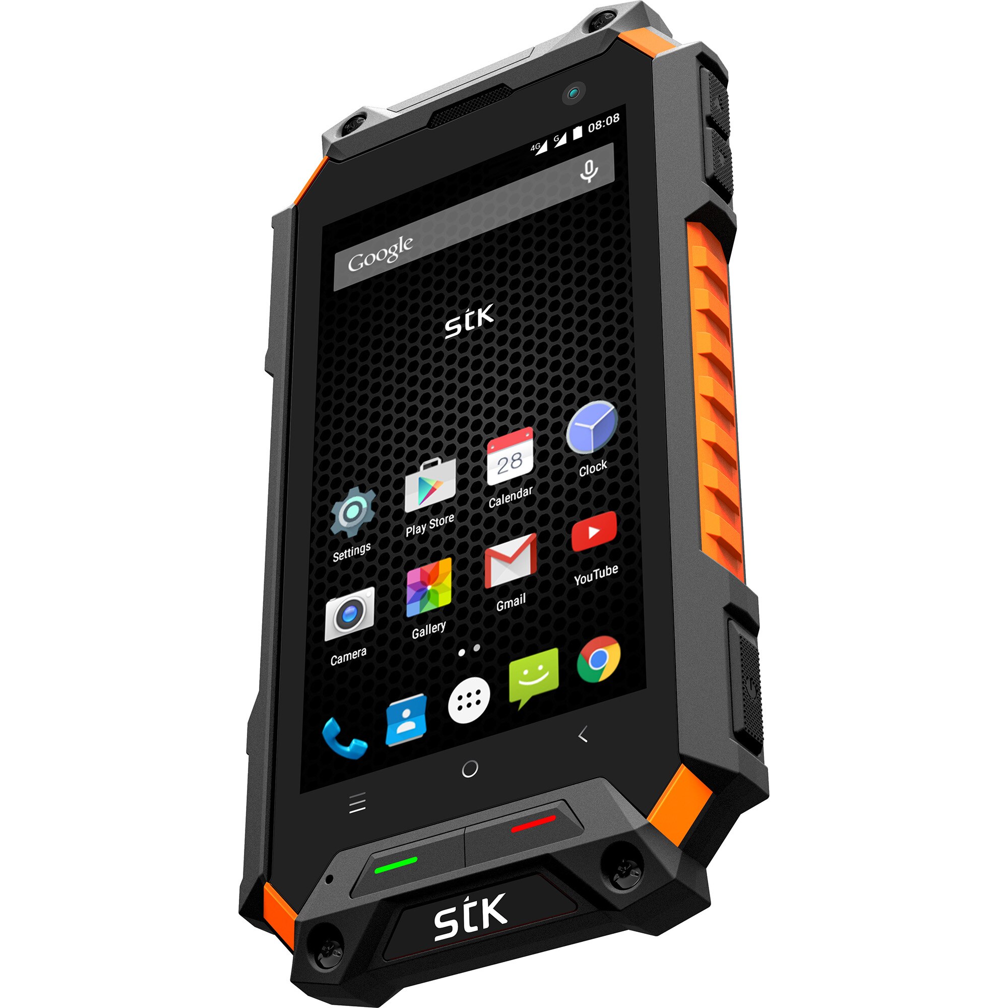 Telefon mobil STK Avenger 500, Dual SIM, 16GB, 4G, Orange, Black - eMAG.ro