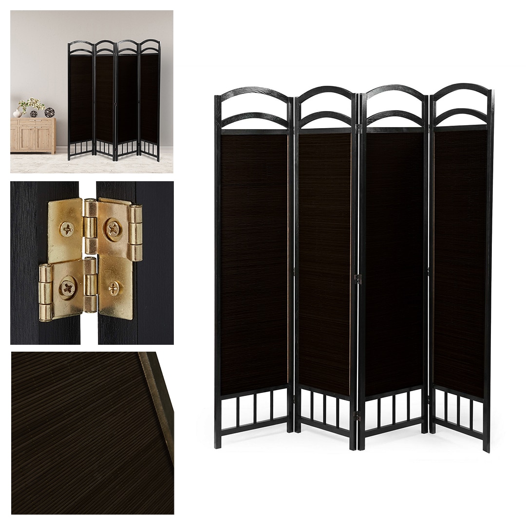 Paravan despartitor Timeless Tools, din 4 panouri, Maro - eMAG.ro