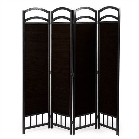 Paravan pentru interior Timeless Tools, Lemn, 140 x 180 cm, Maro inchis ...