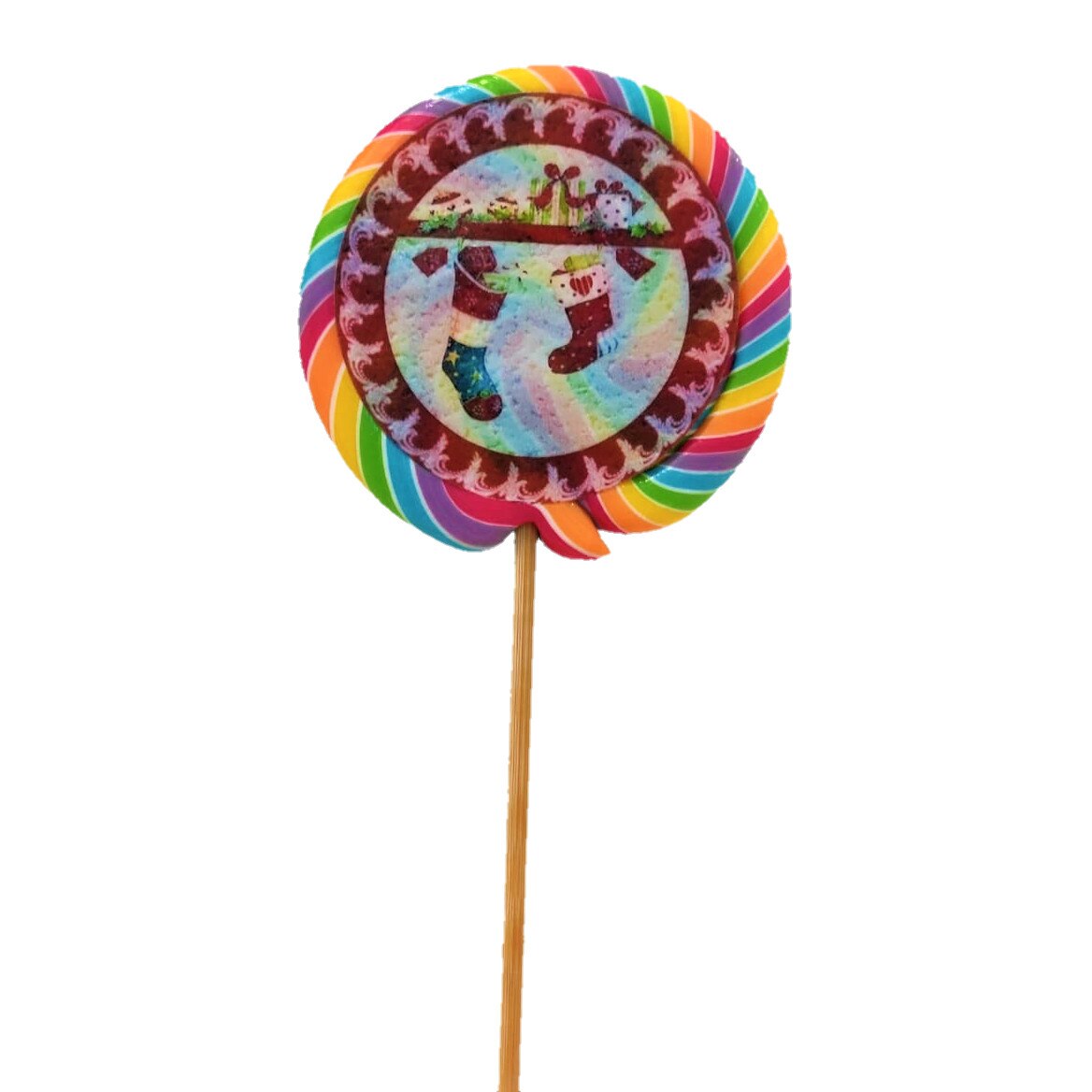 Acadele curcubeu melc cu Mos Craciun, 40 bucati/set - eMAG.ro