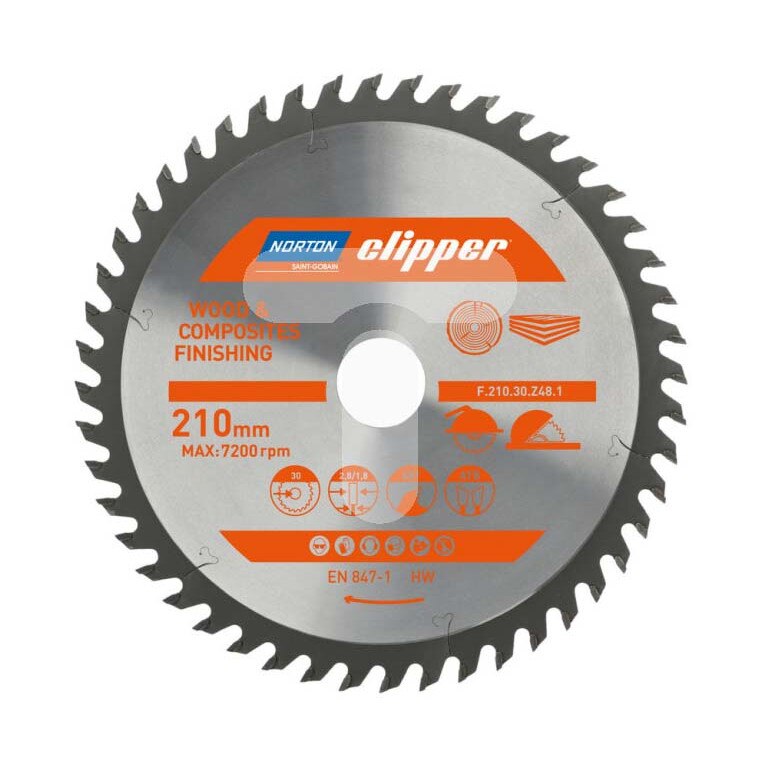 Disc circular lemn, Norton, 210 x 30 mm Z48 - Compară Prețuri | 3CHEAPS