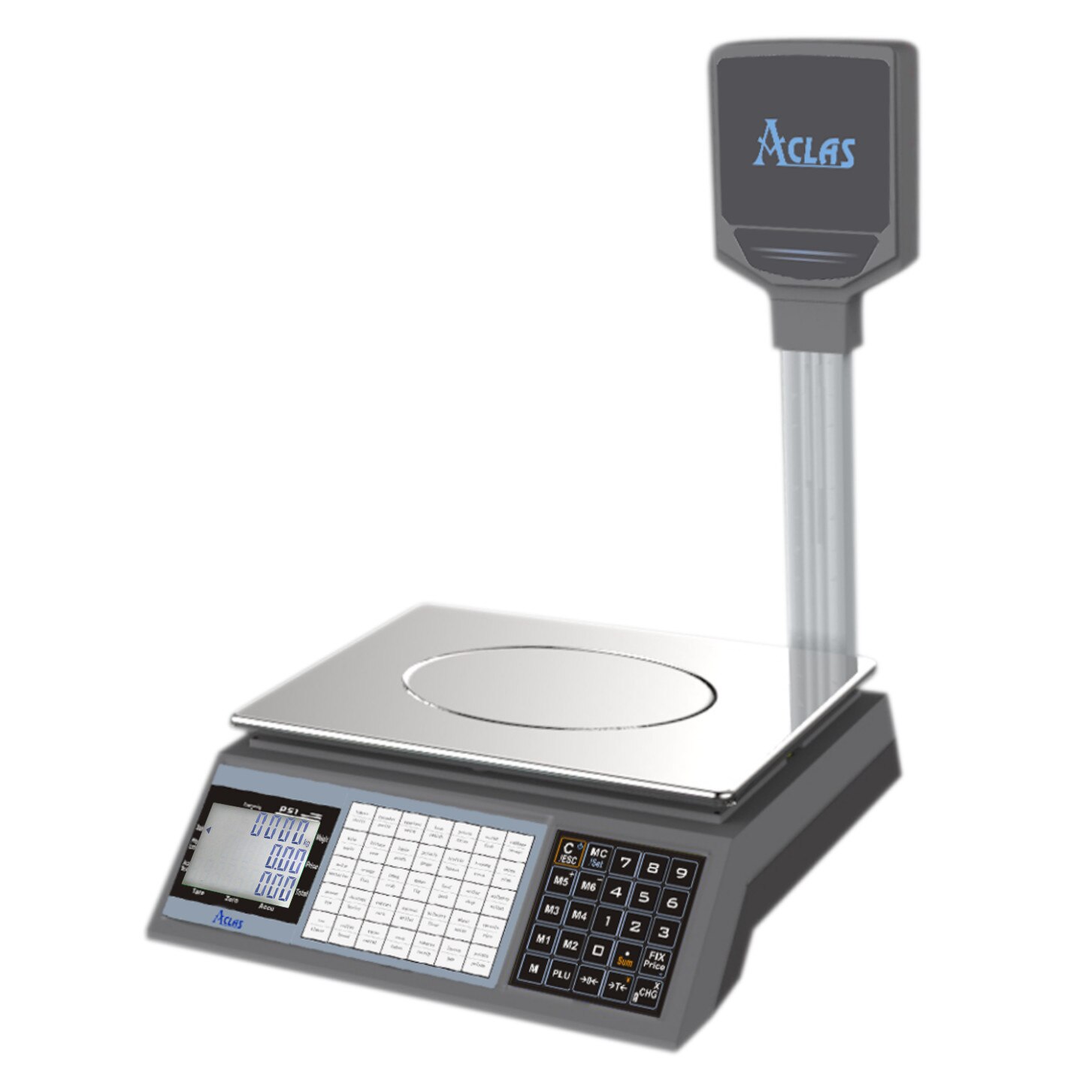 Cantar comercial cu baterii Aclas PS1B cu brat, multirange 15/30kg ...