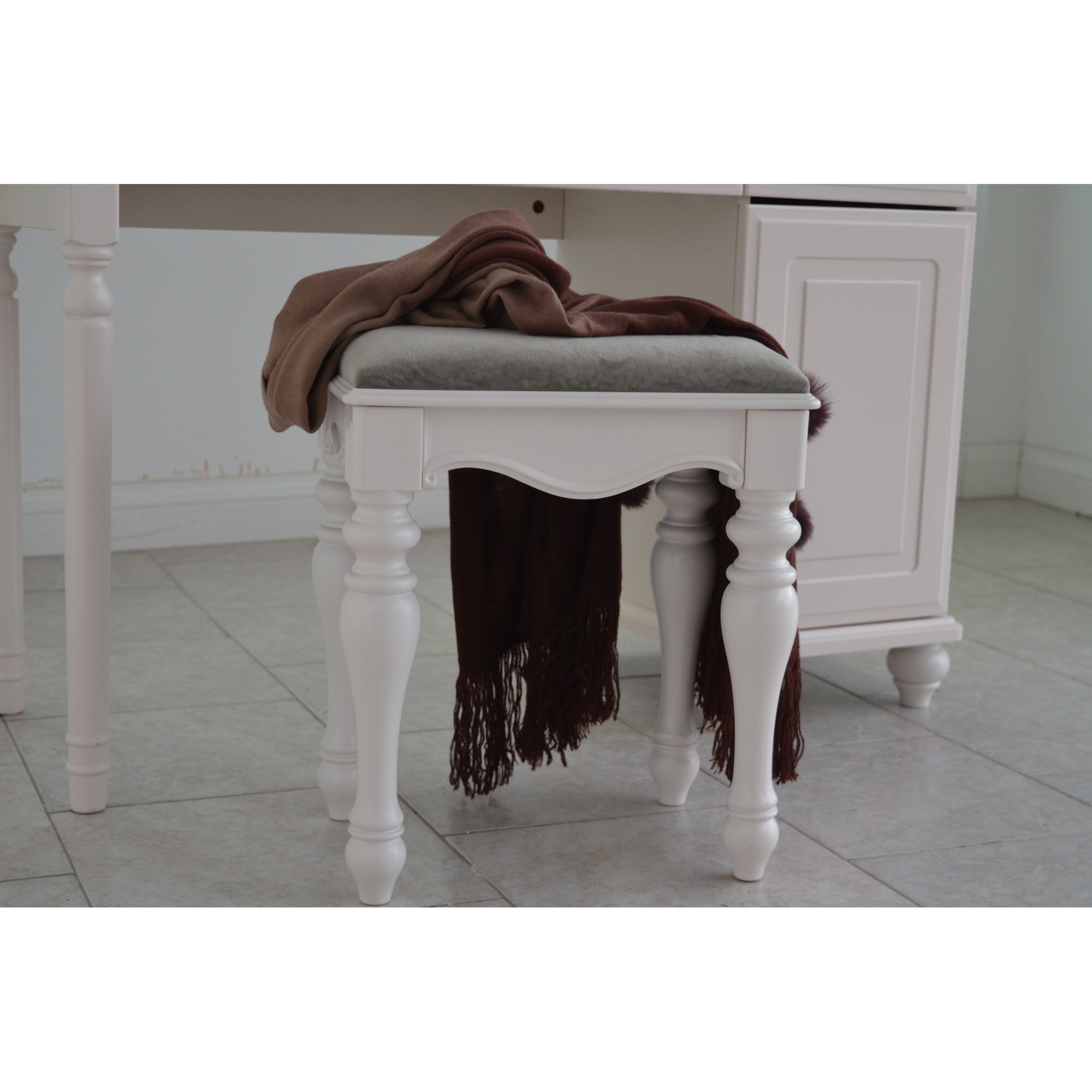 Masa Make Up cu Oglinda si Taburet Freedom MDF 40x100 cm - eMAG.ro