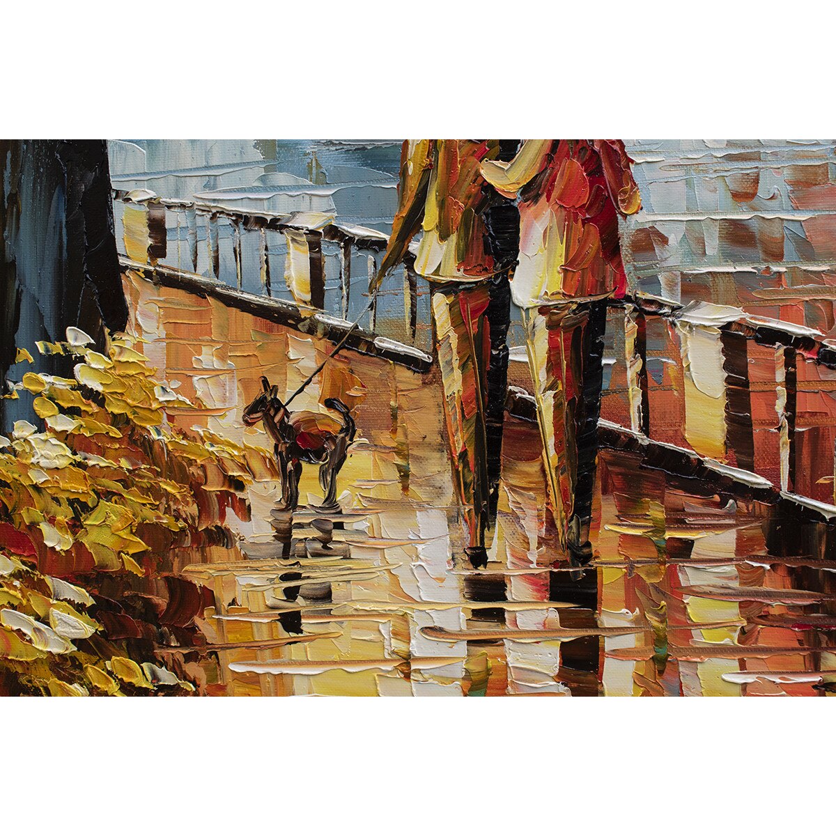 Tablou gigant pictat manual Artnova, Plimbare relaxanta, 150x100cm ...