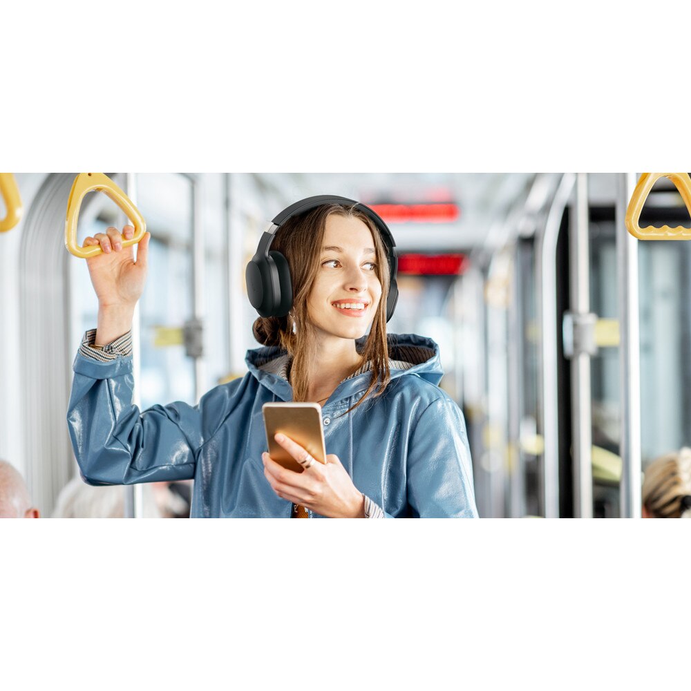 Casti Tribit QuietPlus 50, Bluetooth 5.0, USB-C, Active Noise Canceling ...