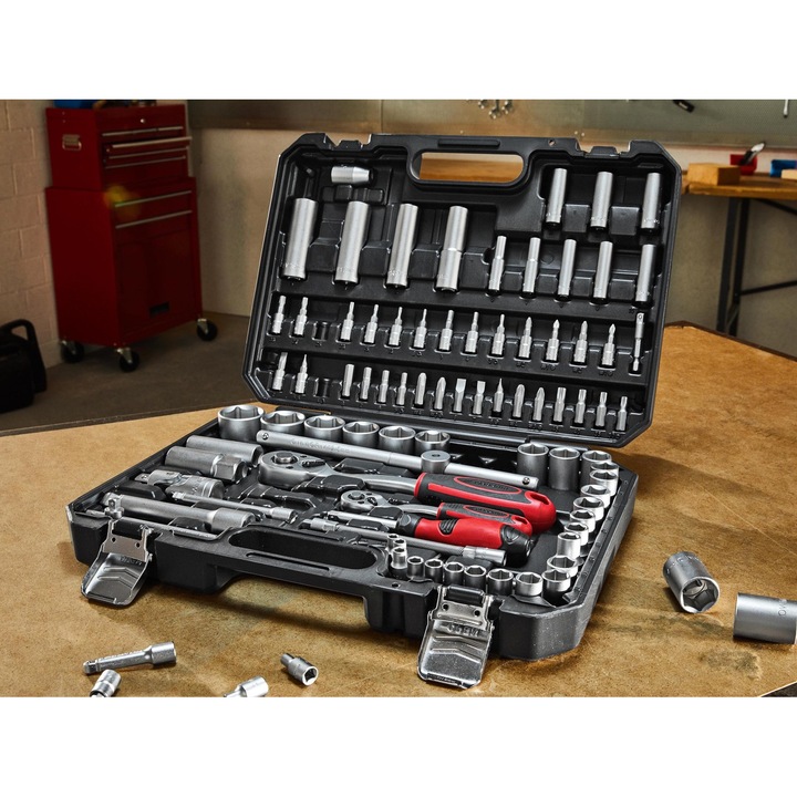 ParkSide Mixed Socket Set 94 részes CR-V dugókulcs és bit készlet ...