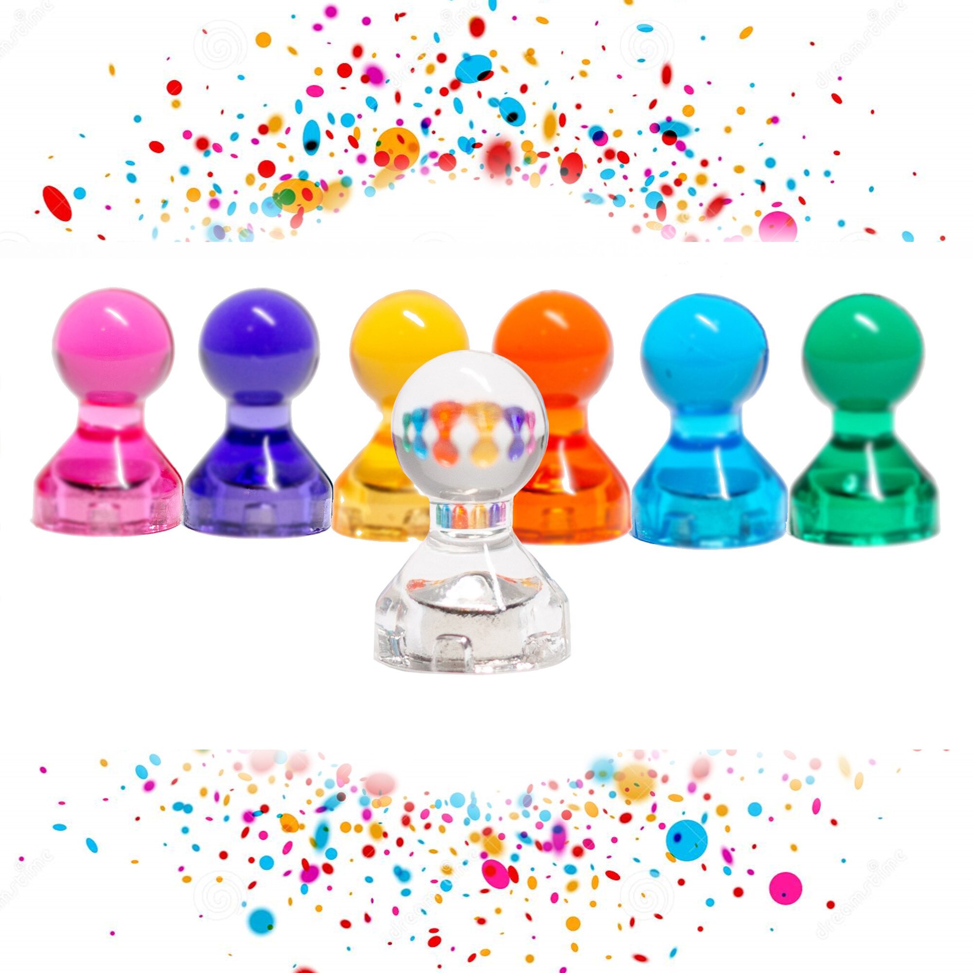 Set 7 magneti multicolori, magneti pentru frigider, magneti pentru ...