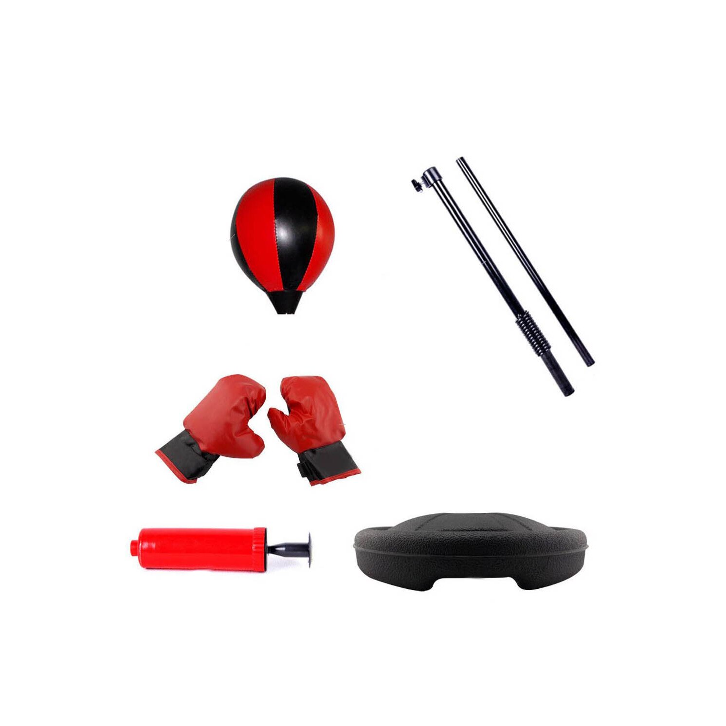 Set de box pentru copii Go Go Go, cu suport vertical reglabil, minge ...