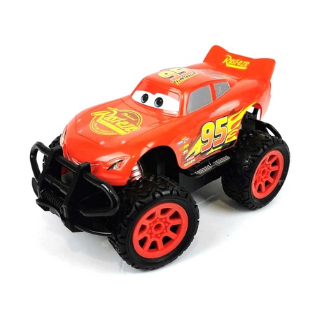 Jeep McQueen cu telecomanda, Atlas, Plastic, Rosu - eMAG.ro