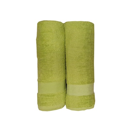 Set prosoape baie, 100 % bumbac, 2 bucati, verde fistic, 70 x 140 cm ...