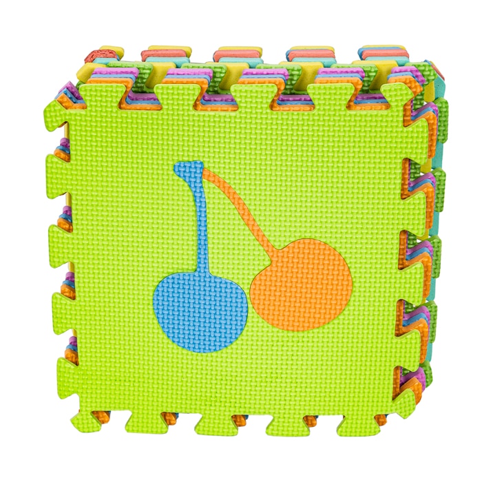 Set covor puzzle pentru copii 29x29cm, model fructe - eMAG.ro