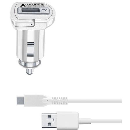 Incarcator Auto Cellularline Drive 1xUSB 15W cu cablu USB-C 100cm, Alb ...