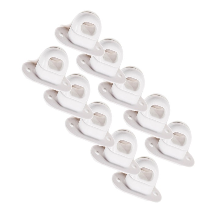 Set 10 bucati Brida rotativa, Covertex, ALB, 42 x 22 mm - eMAG.ro