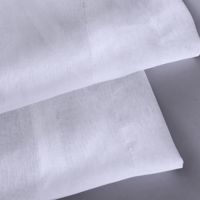 Set 2 Perdele Jupitte, Tulle, Poliester, 132x259 cm, Alb/Transparent ...