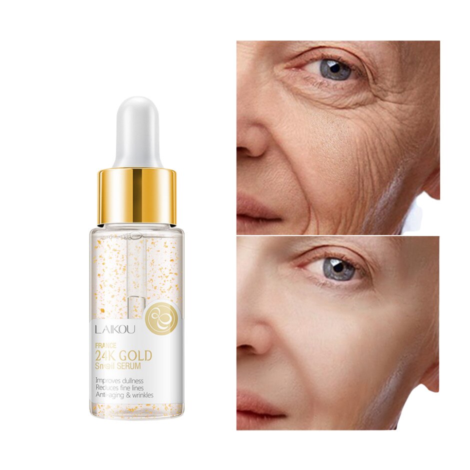 Ser cu acid hialuronic, extract de melc si particule de aur 24K, 17 ml ...
