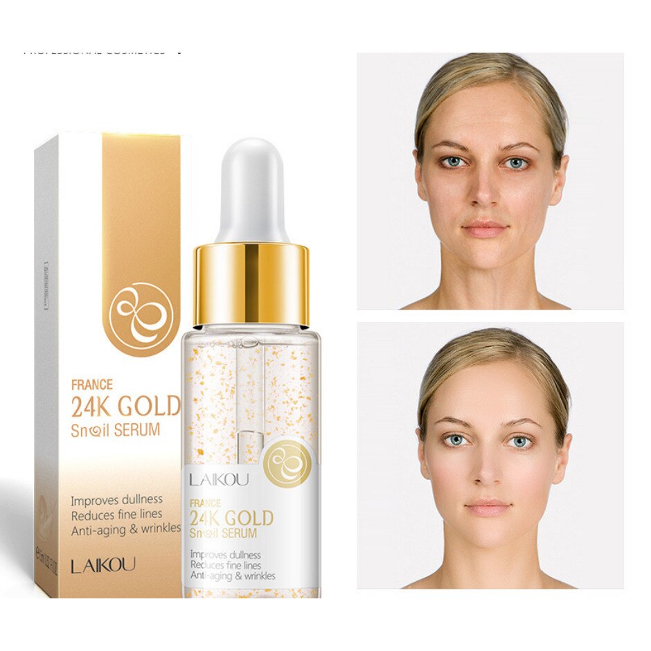 Ser cu acid hialuronic, extract de melc si particule de aur 24K, 17 ml ...