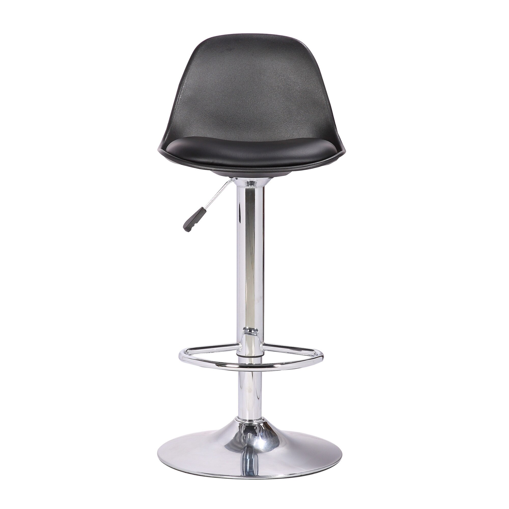 Scaun de bar rotativ Moderna Elsa, PP/PU, negru - eMAG.ro