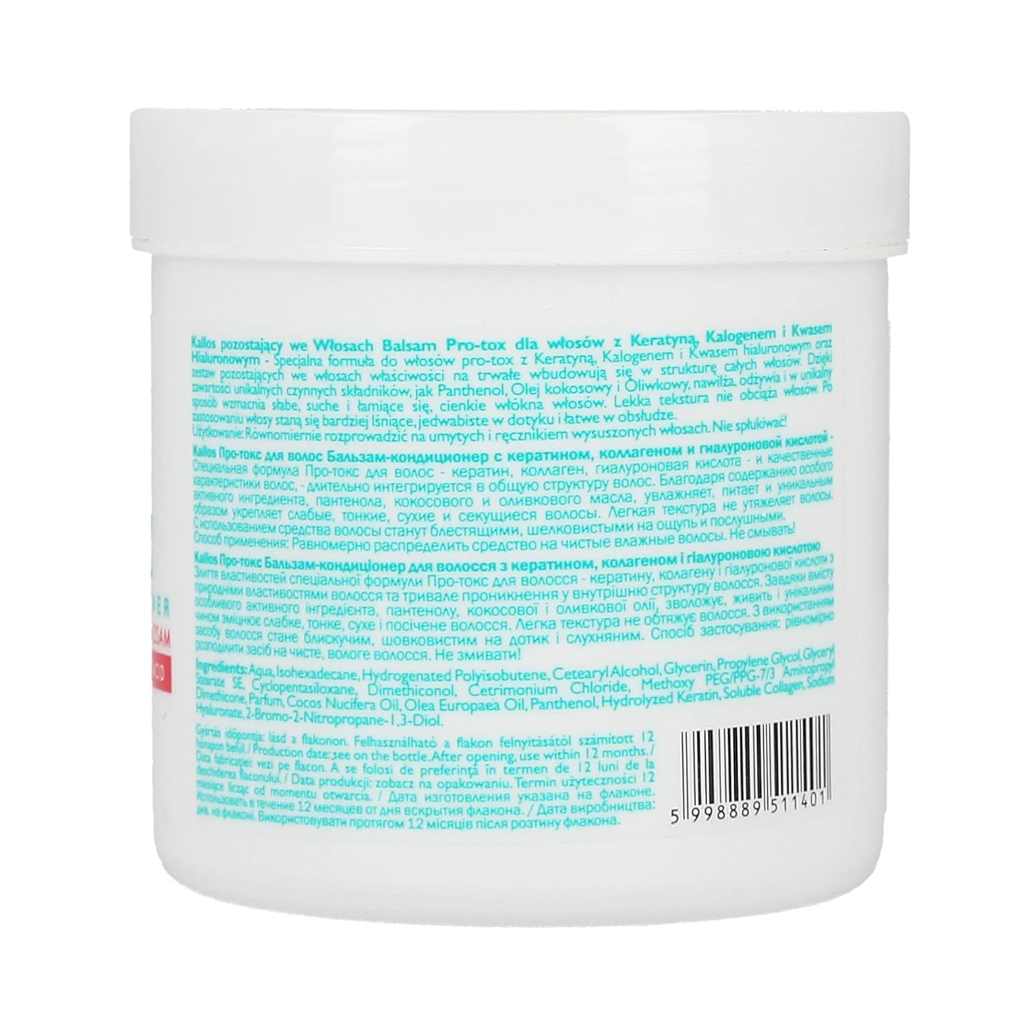 Balsam de par, Kallos Pro-Tox Keratin Filler, 250 ml - eMAG.ro