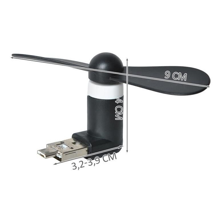 Ventilator portabil negru micro USB, USB - eMAG.ro