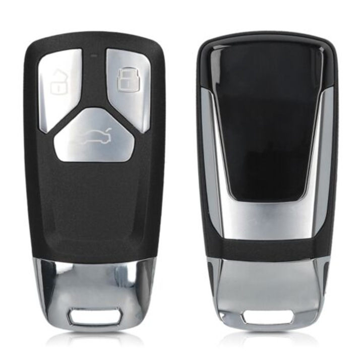 Carcasa Cheie pentru Audi, 3 Butoane, Keyless Go, Plastic, Negru, 49666 ...