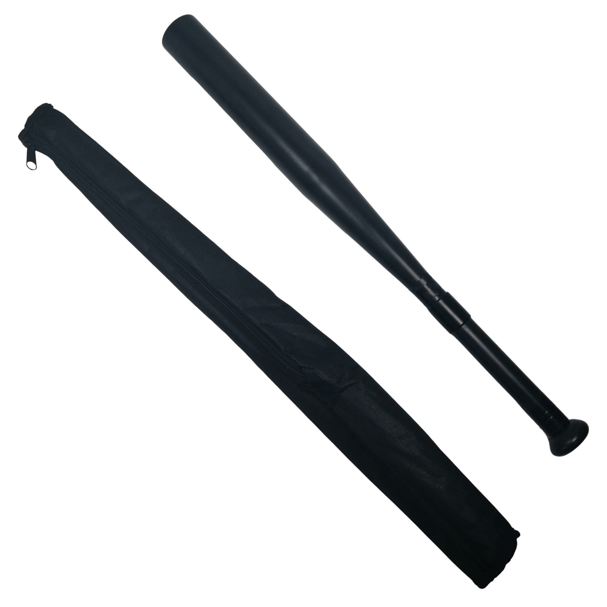 Bata de baseball, full metal, maner detasabil, 61 cm, negru, teaca ...