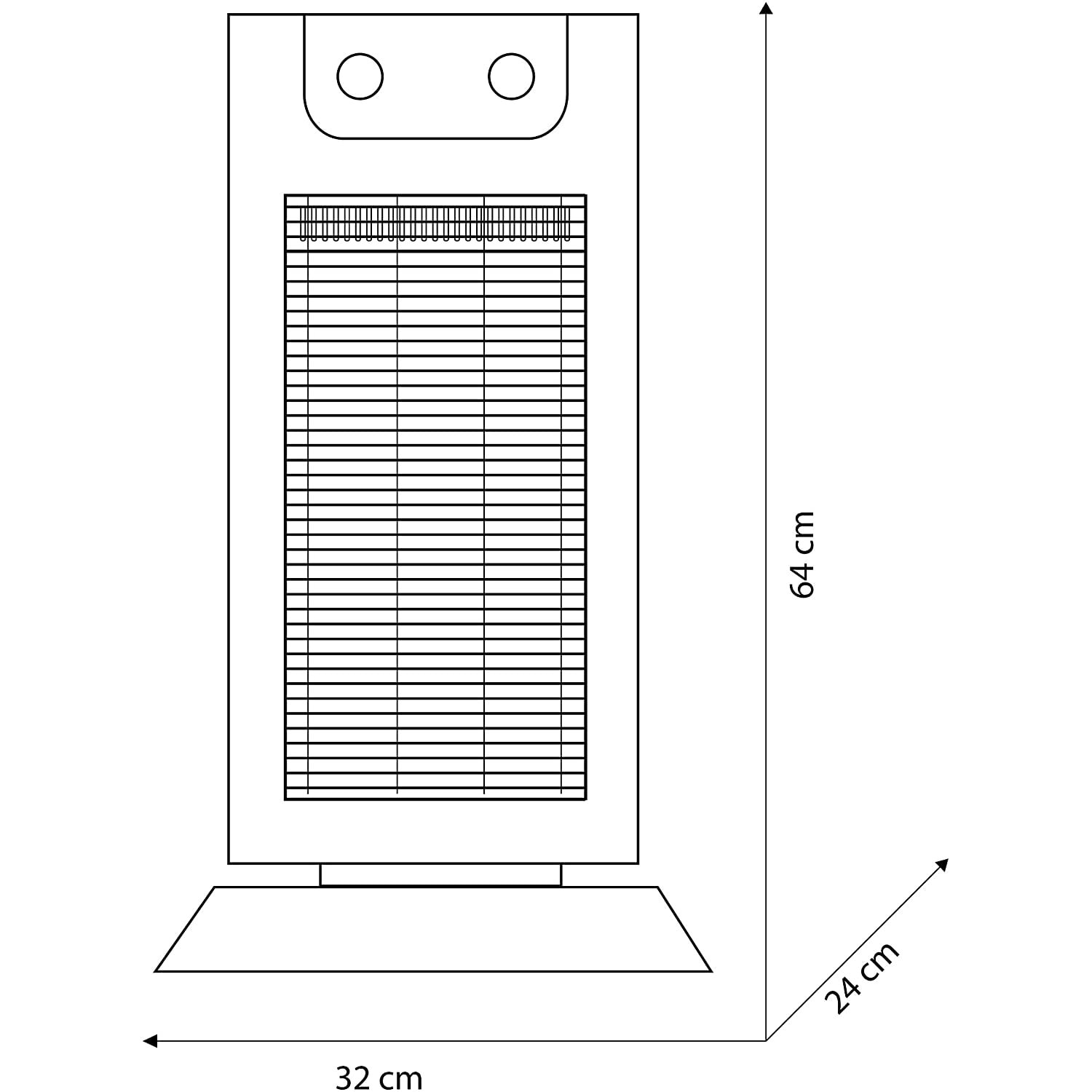 Radiator cu infrarosu de podea Olimpia Splendid, Carbon Black 99579, 2 ...