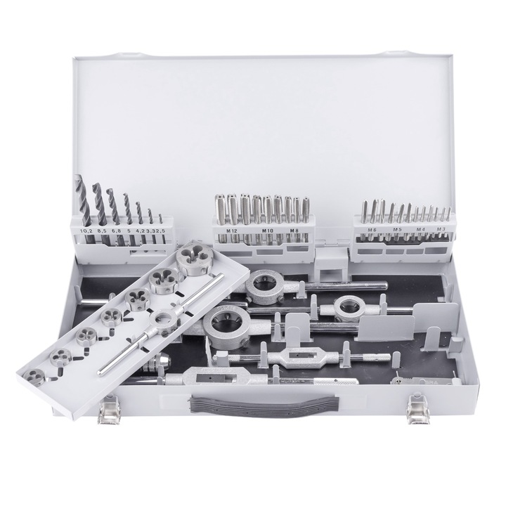 Trusa profesionala cu 45 de filiere si tarozi GSR, M3-M12, HSS - eMAG.ro