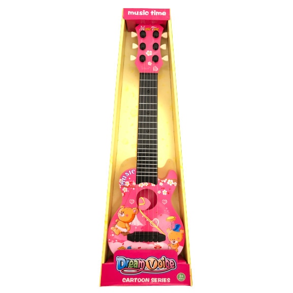 Chitara de jucarie Dream Voice, cu desene, pentru copii, roz, + 3 ani ...