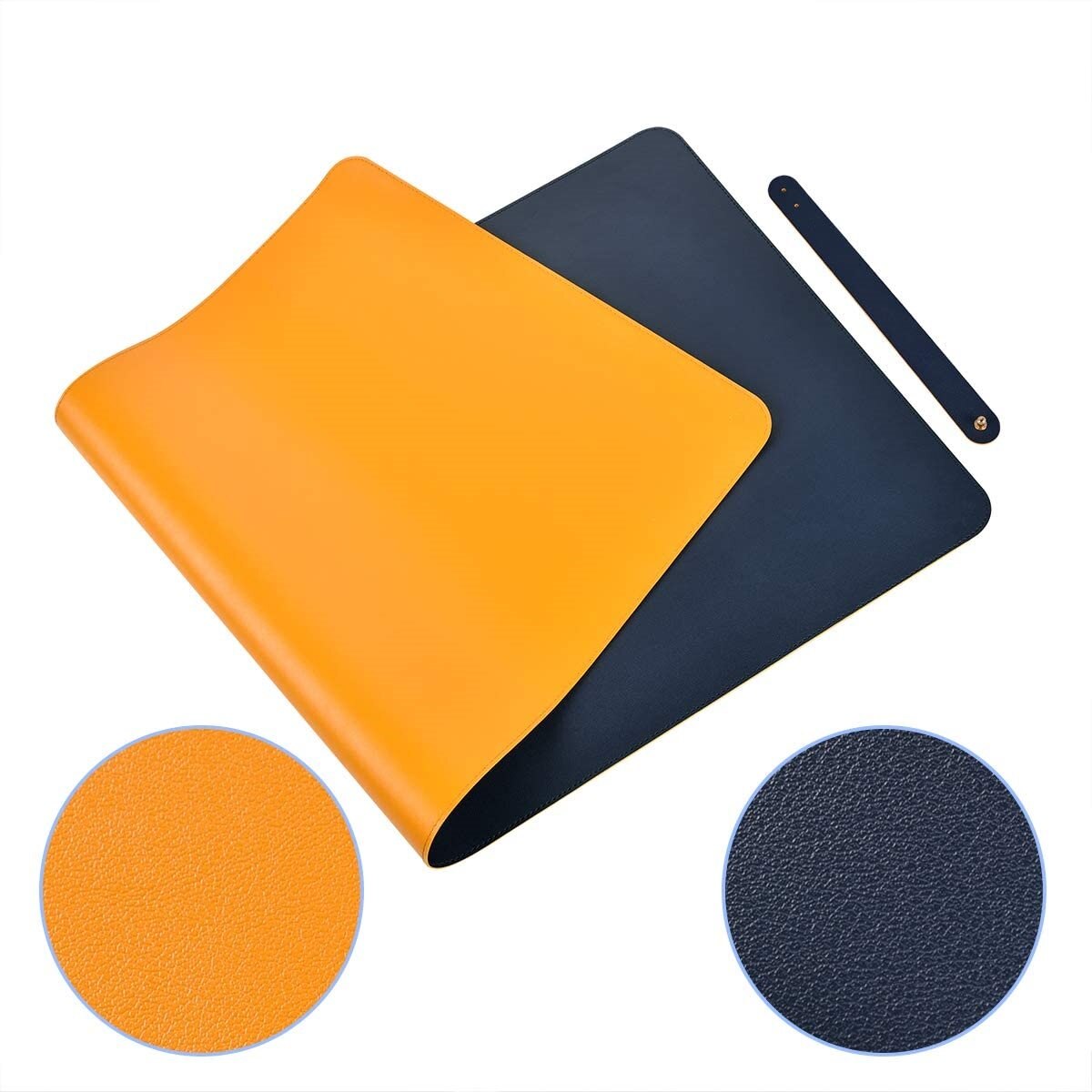 Mapa birou din piele Pu, pentru protectie birou, cu doua fete, Albastru ...