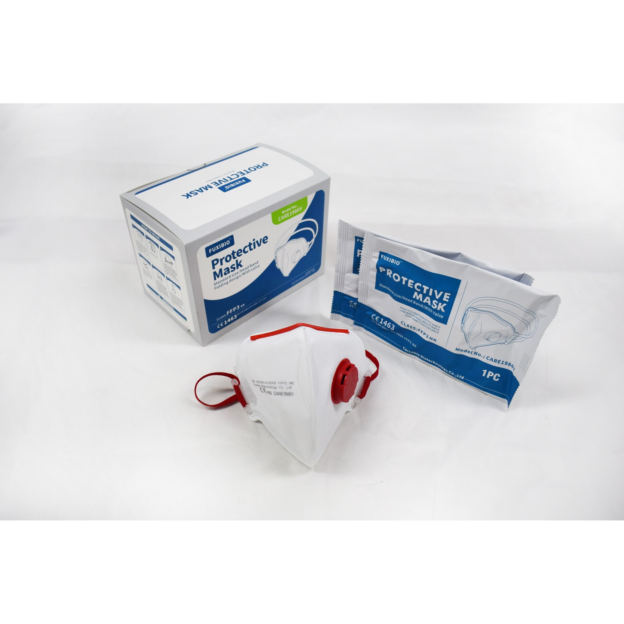 Set 10 Masti profesionale FFP3 FuxiBio, 5 straturi protectie ridicata ...