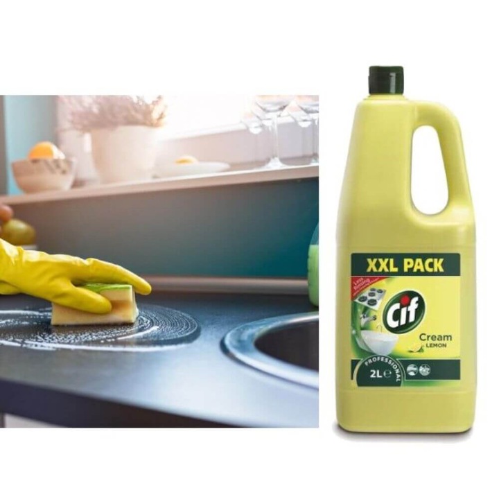 Detergent CIF Cream Lemon, 2 L, Parfum de Lamaie - eMAG.ro