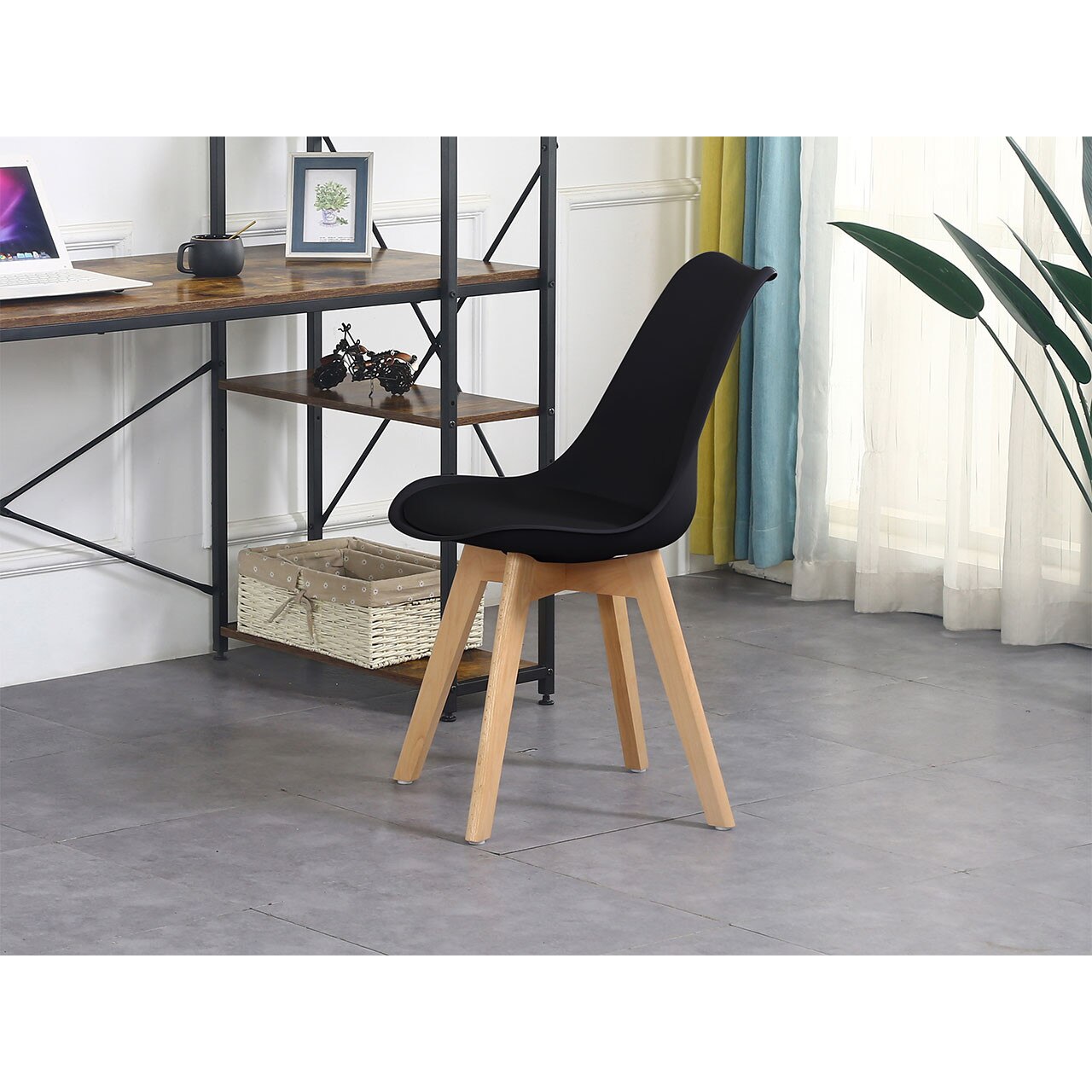 Set 2 scaune dining/bucatarie Jazz, Mobila MIRJAN 24, culoare negru ...