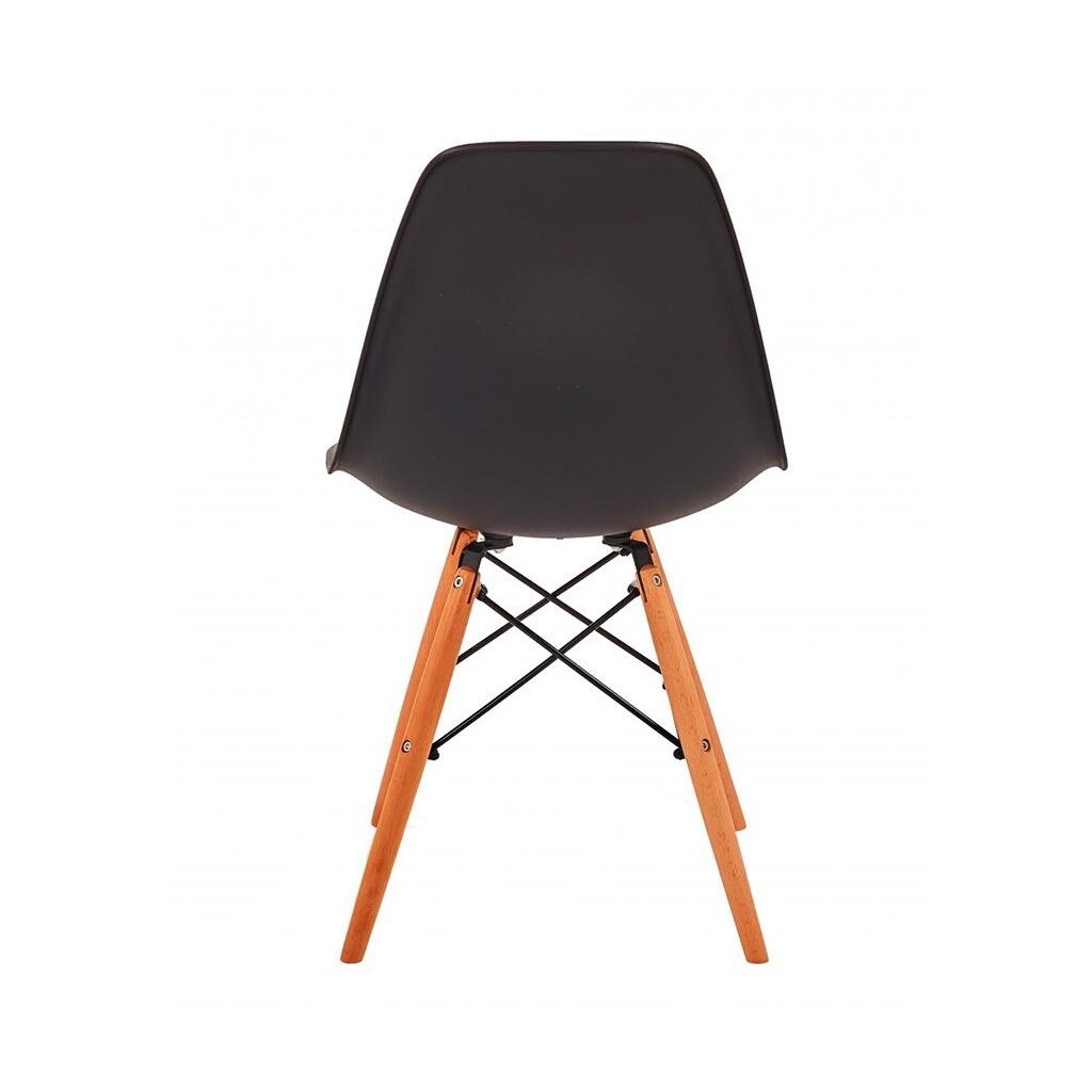 Set 2 scaune din polipropilena cu picioare din lemn pentru bucatarie ...